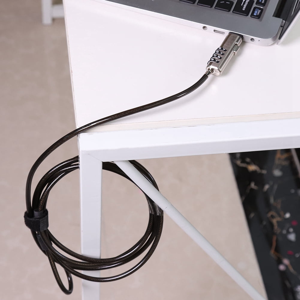 Anti-Theft Computer Lock, Lock Password Unlock 4 Digital Security Cable ...