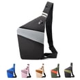 Anti Theft Crossbody Bag, One Shoulder Chest Sling Bag Multi Pockets ...