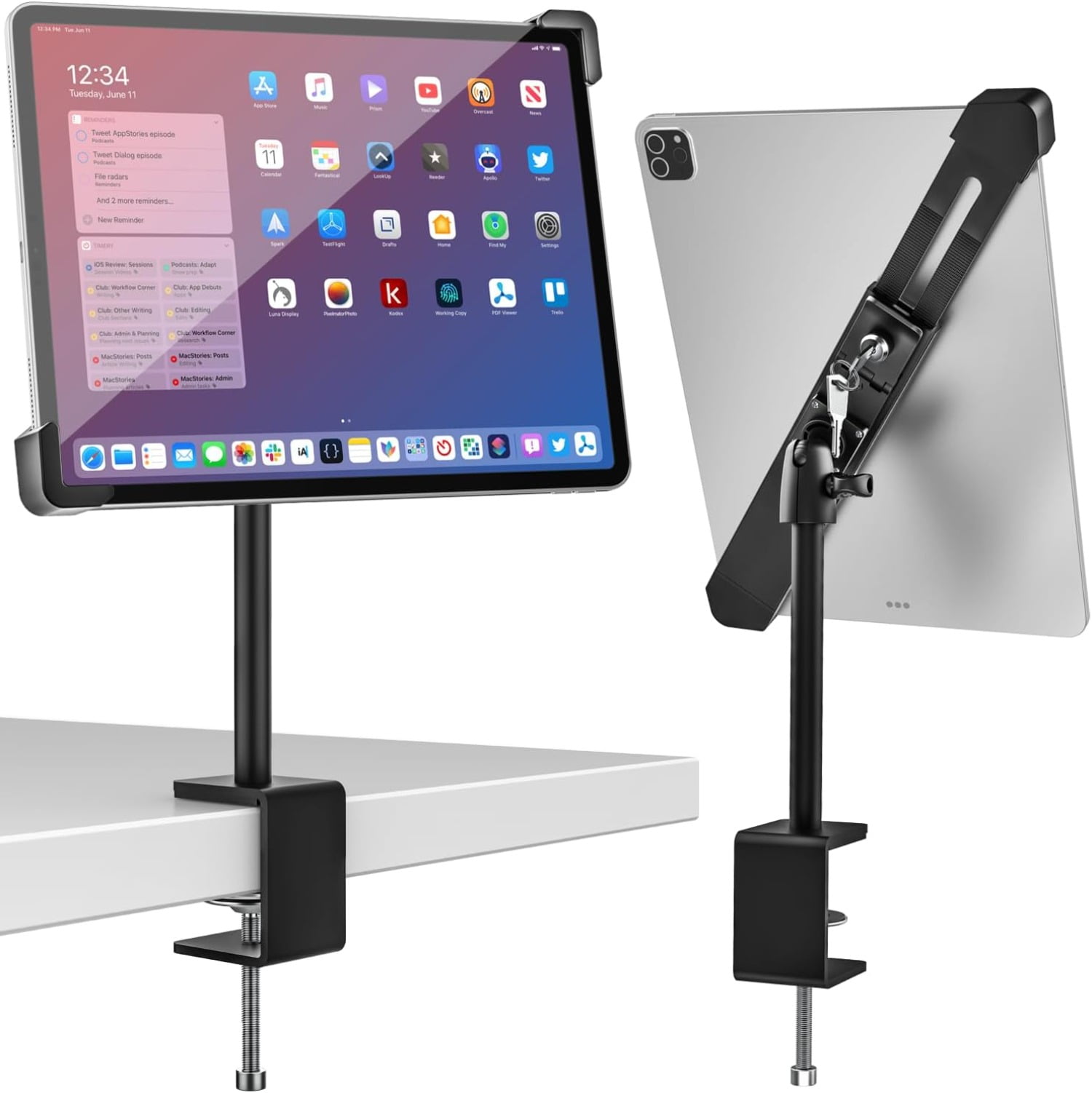 Anti Theft Desktop Tablet Kiosk Stand for 9-14" Tablet - 360° Swivel ...