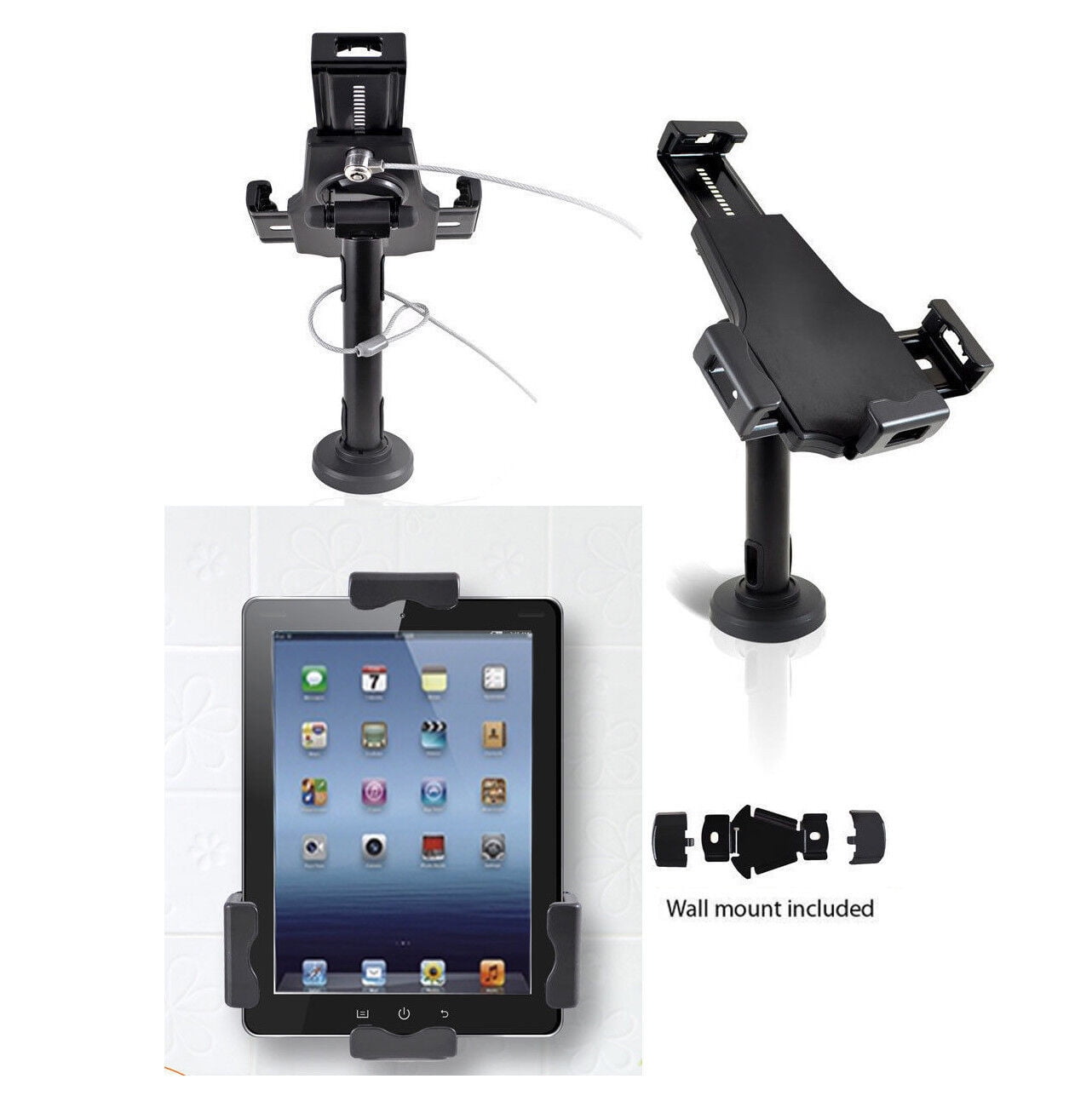 Anti-Theft Desktop Wall Mount Stand Kiosk POS iPad 7/8 Air Mini Pro 10. ...