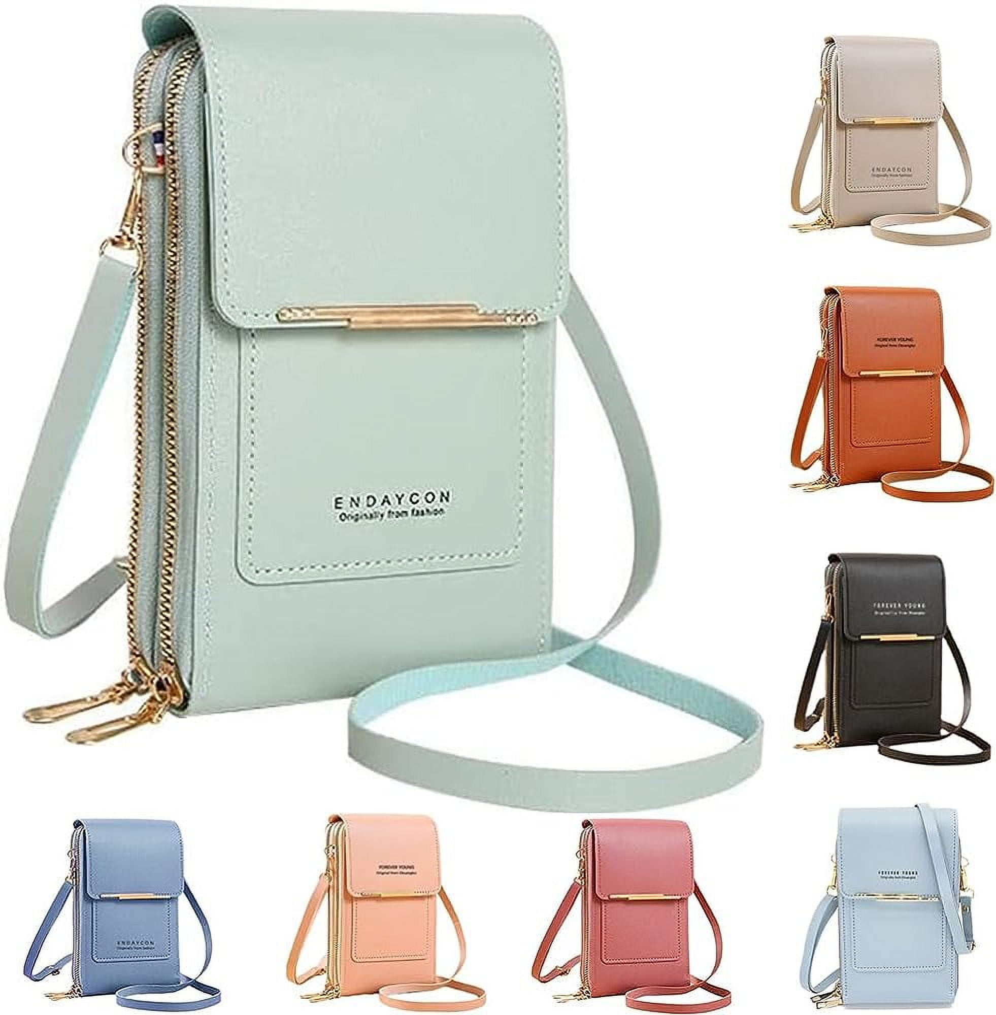 Anti-Theft Leather Bag,Small Crossbody Cell Phone Purse Wallet for ...