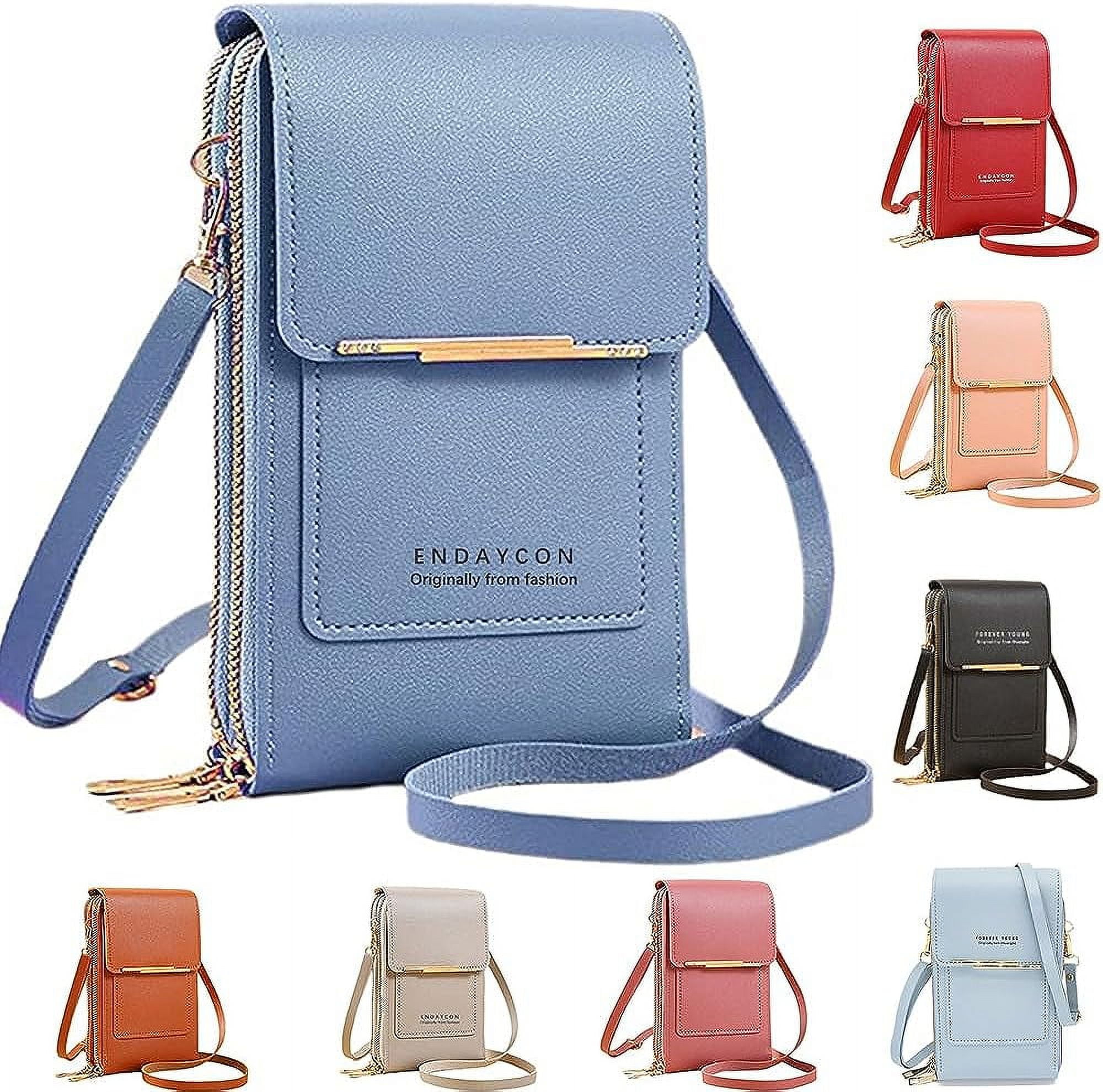 Anti-Theft Leather Bag,Small Crossbody Cell Phone Purse Wallet for ...