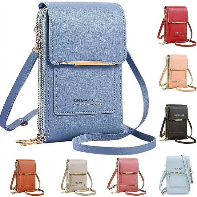 Anti-Theft Leather Bag,Small Crossbody Cell Phone Purse Wallet for ...