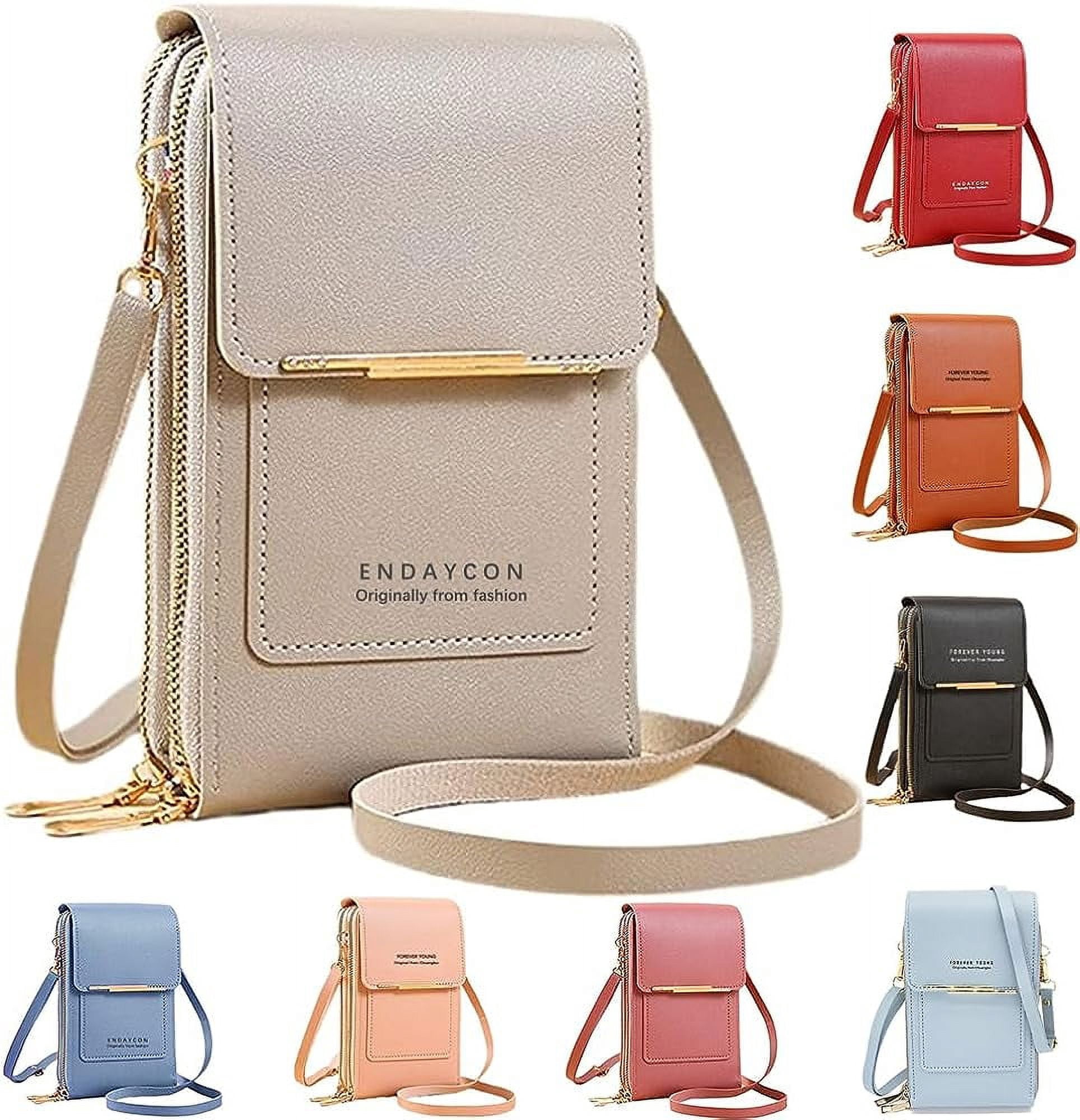 Anti-Theft Leather Bag,Small Crossbody Cell Phone Purse Wallet for ...