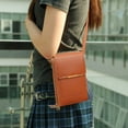 Anti-Theft Leather Phone Crossbody Bag for Women | Touch Screen ...