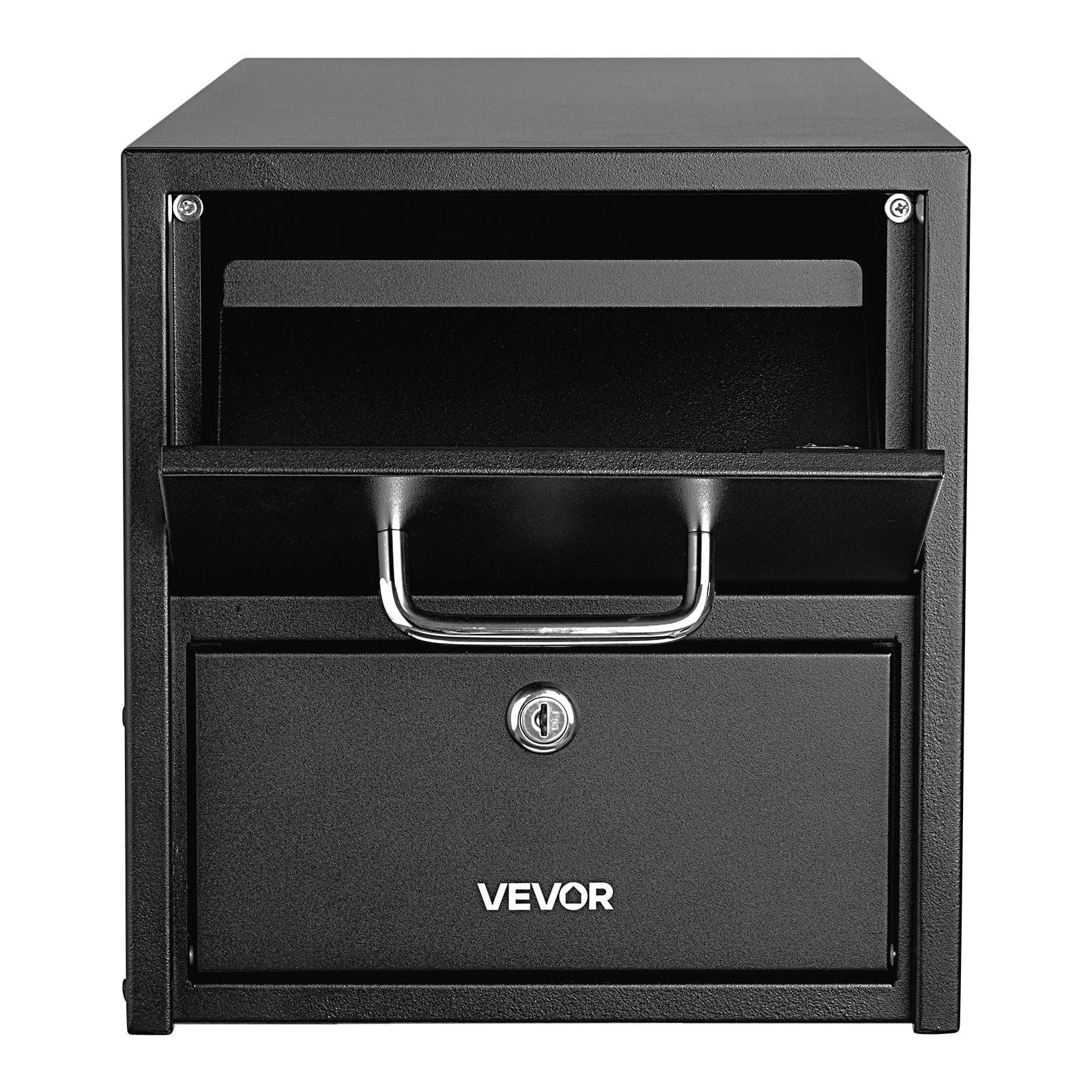 Anti-Theft Security Mailbox, Post Mount Outdoor Mail Box with Key Lock ...