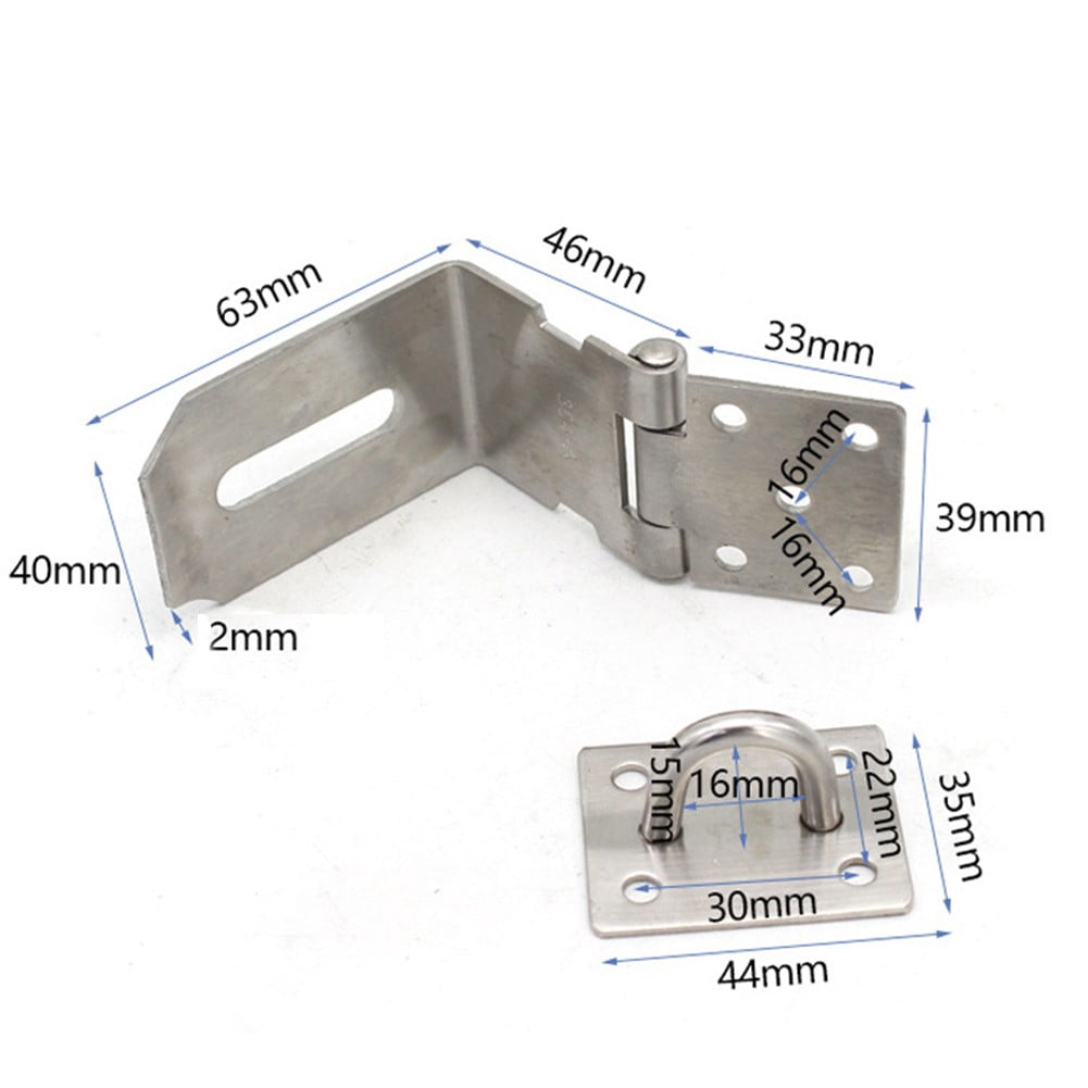 Anti Theft Stainless Steel Door Lock Hasp Staple Padlock Clasp Shed ...