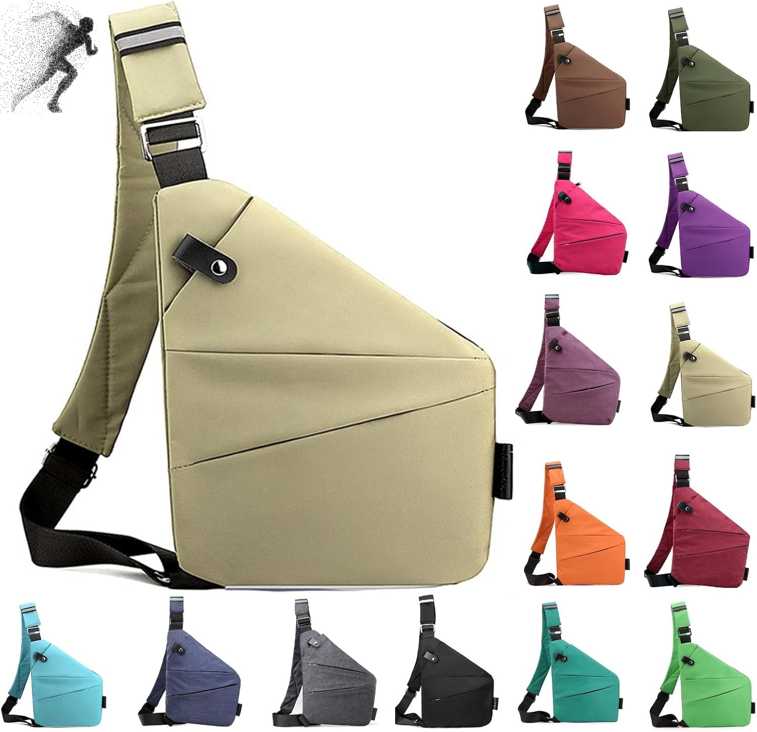 Anti Theft Travel Bag Crossbody, Multi-pocket Anti-theft Purses, Sling ...