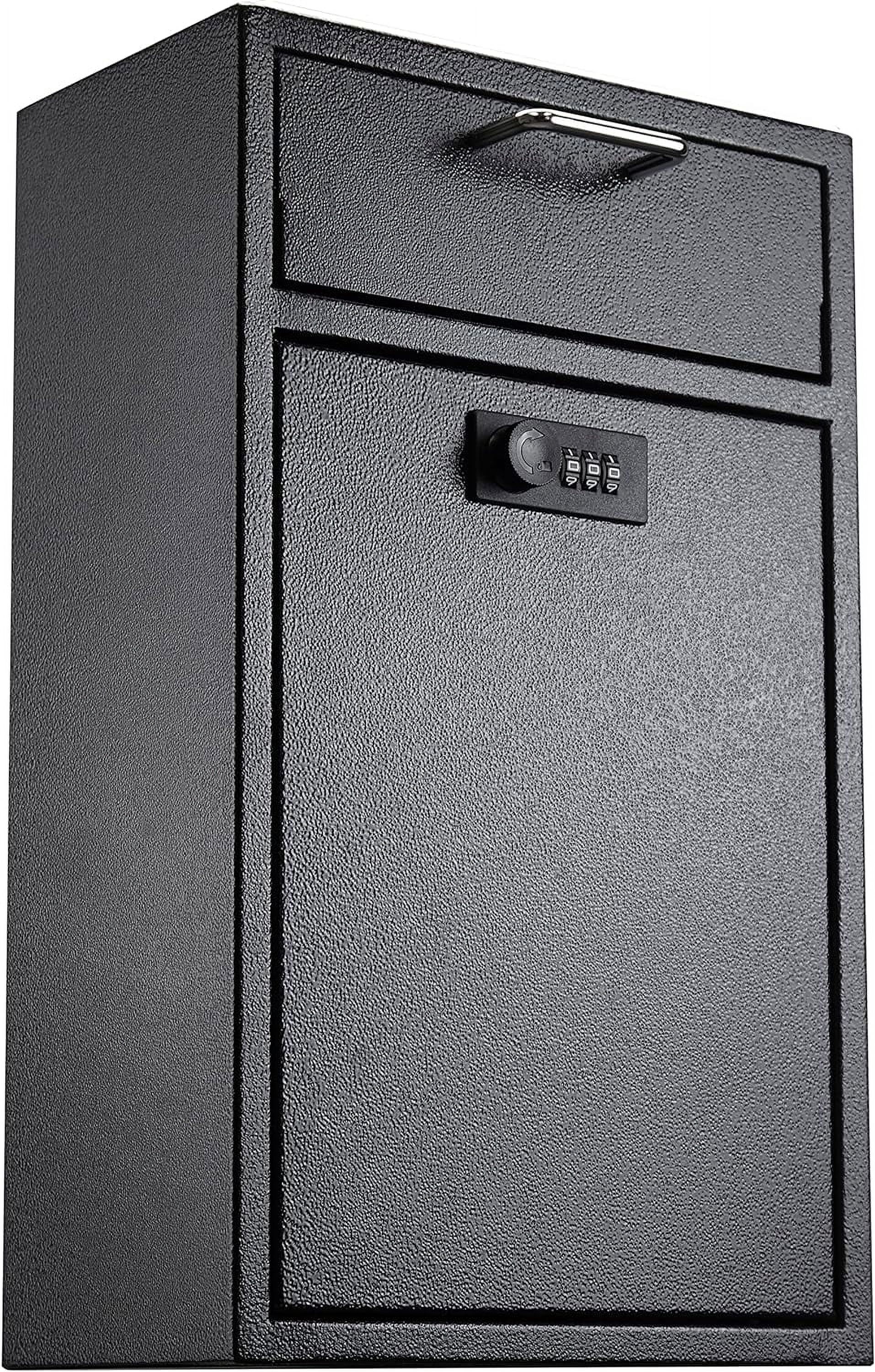 POCHAR Anti-Theft Wall Mount Mailbox - Combination Lock - Galvanized ...