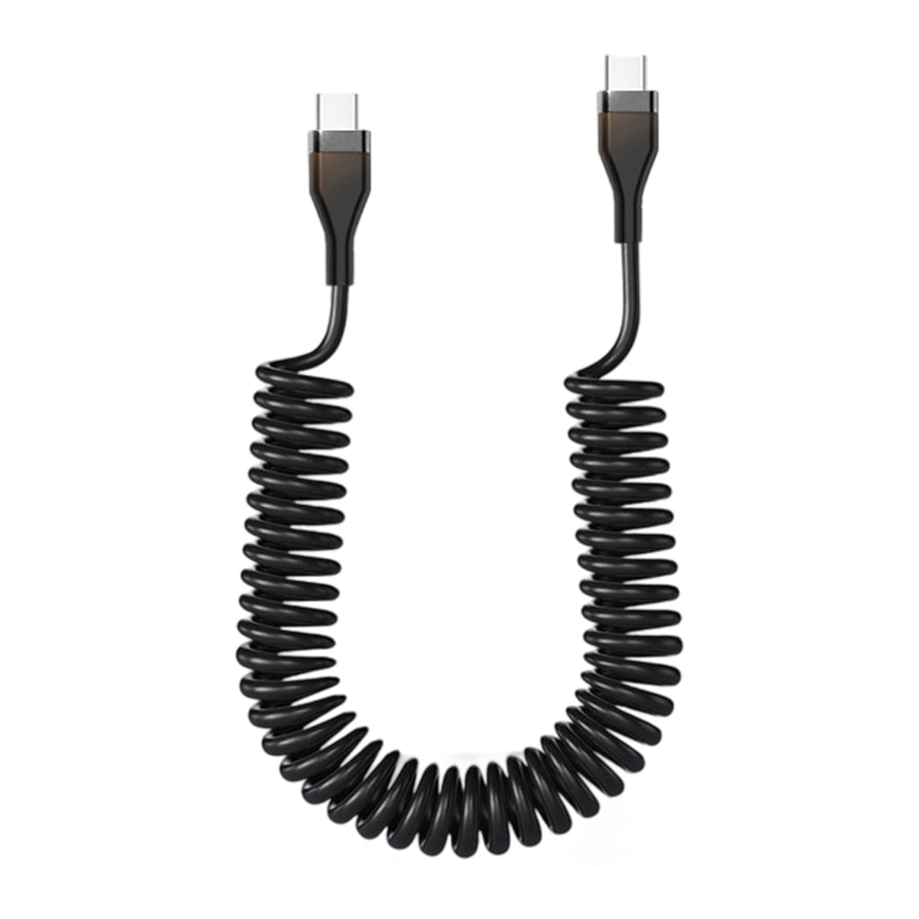 Anti Twist 120W Type C to Type C Cable Cord 100cm Spring Coil Structure ...