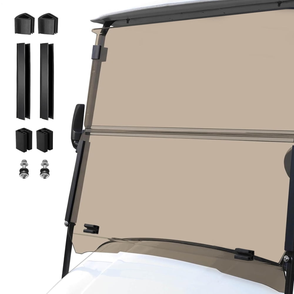 Anti-UV Golf Cart Windshield Replacement, Brown Acrylic Panel 1x1in ...
