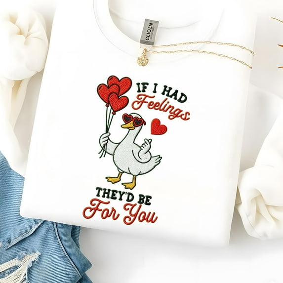 Anti Valentine Goose Embroidery , Sarcastic Goose Meme Machine ...