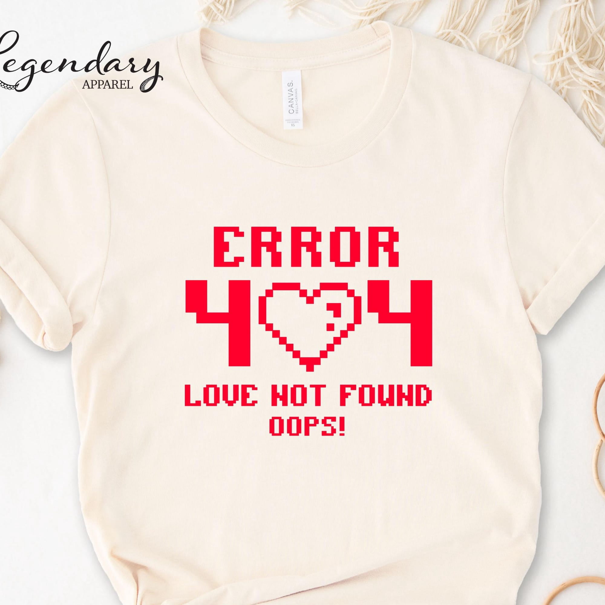 Anti Valentine Shirt Error 404 Love Not Found Tee - Walmart.com