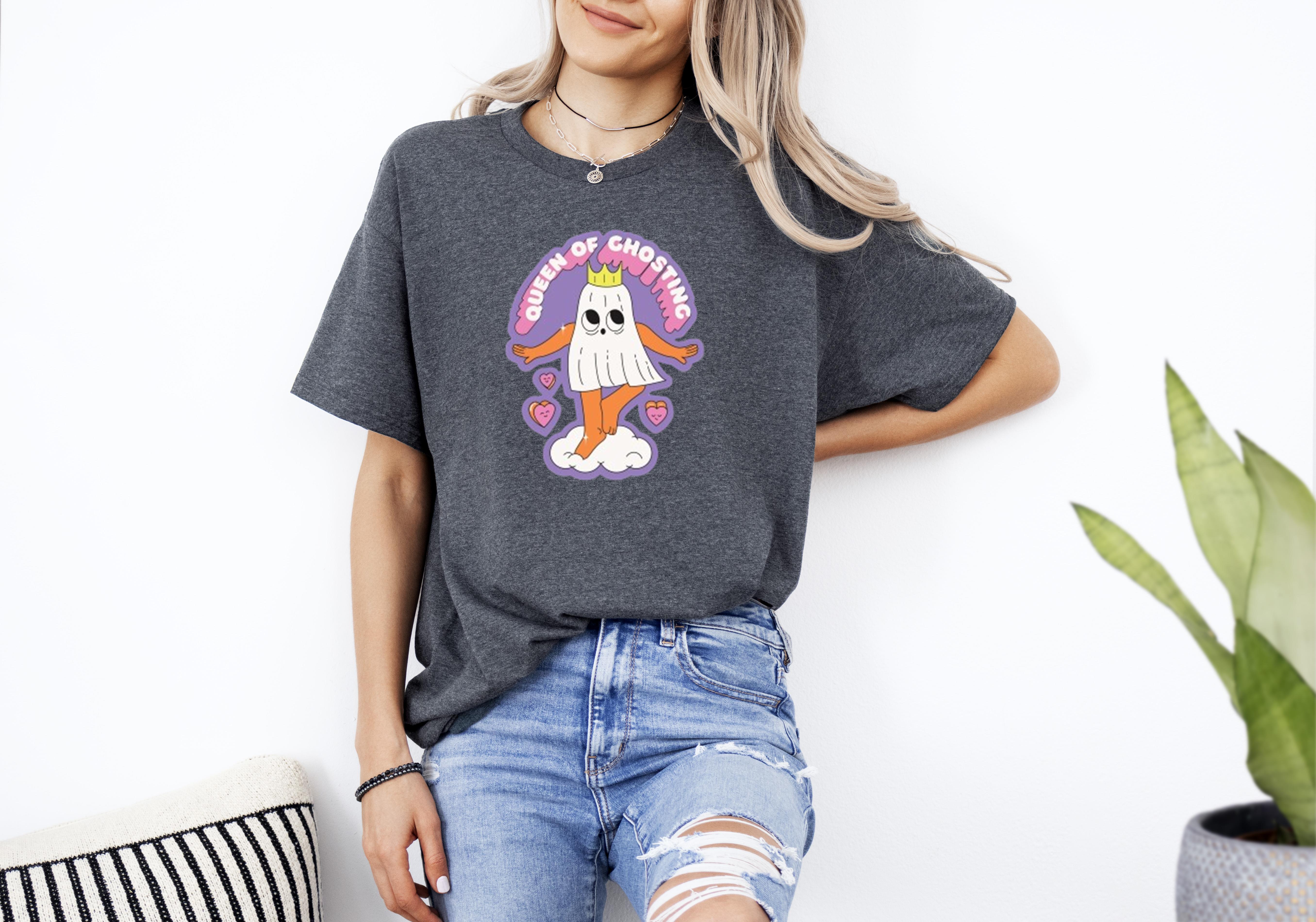 Anti-Valentine's Queen of Ghosting Color Stroke T-Shirt – Fun & Bold ...