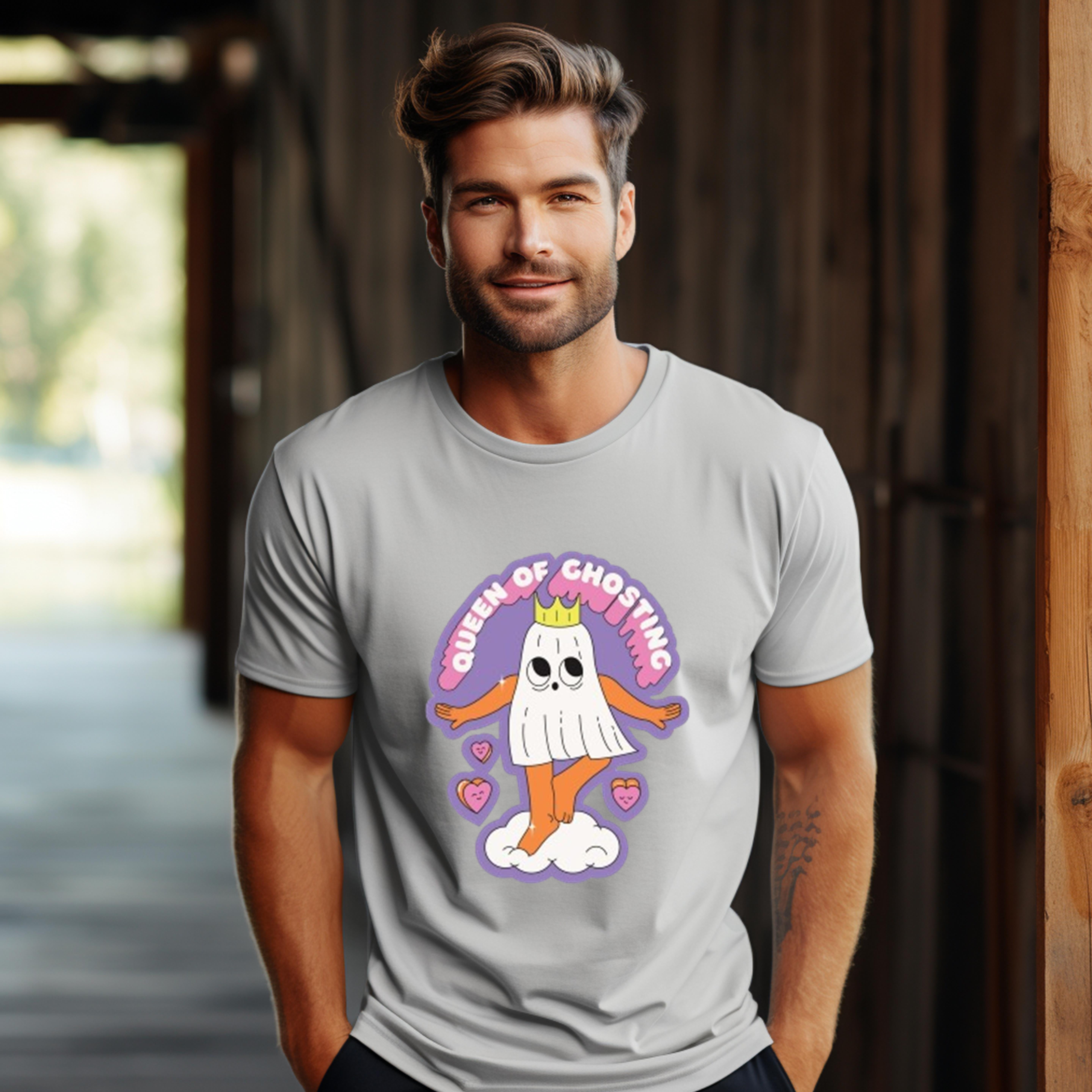 Anti-Valentine's Queen of Ghosting Color Stroke T-Shirt – Fun & Bold ...