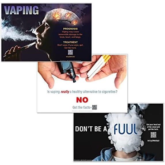 Anti-Vaping Posters/Risks of Vaping–Set of Three―quit vaping - e ...