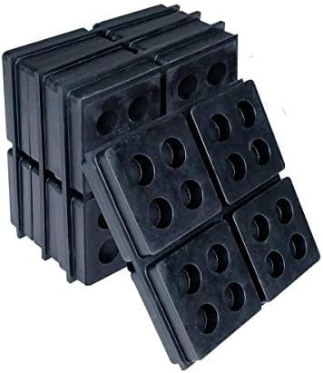 Anti Vibration Rubber Pads, 4" X 4" X 3/4" Heavy Duty Waffle Vibration ...
