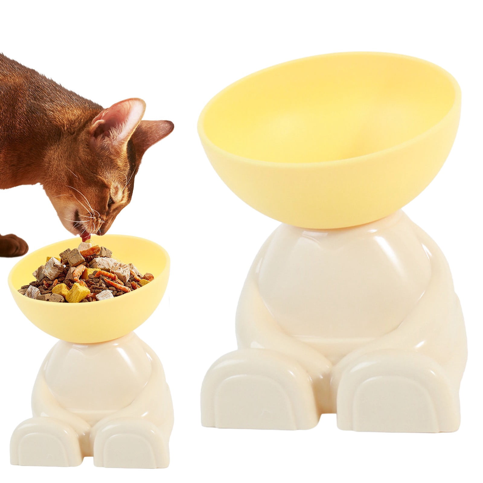 Anti-Vomiting Raised Pet Feeder, Comfort Elevated Food Water Bowls for ...