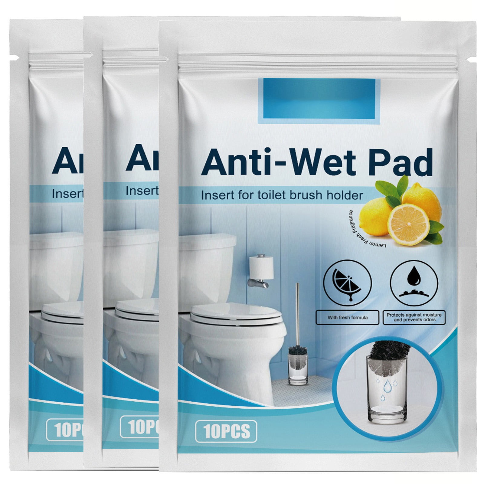 Anti-Wet Pad Insert for Toilet Brush Holder 10 Pack, Keeps Brush Dry ...