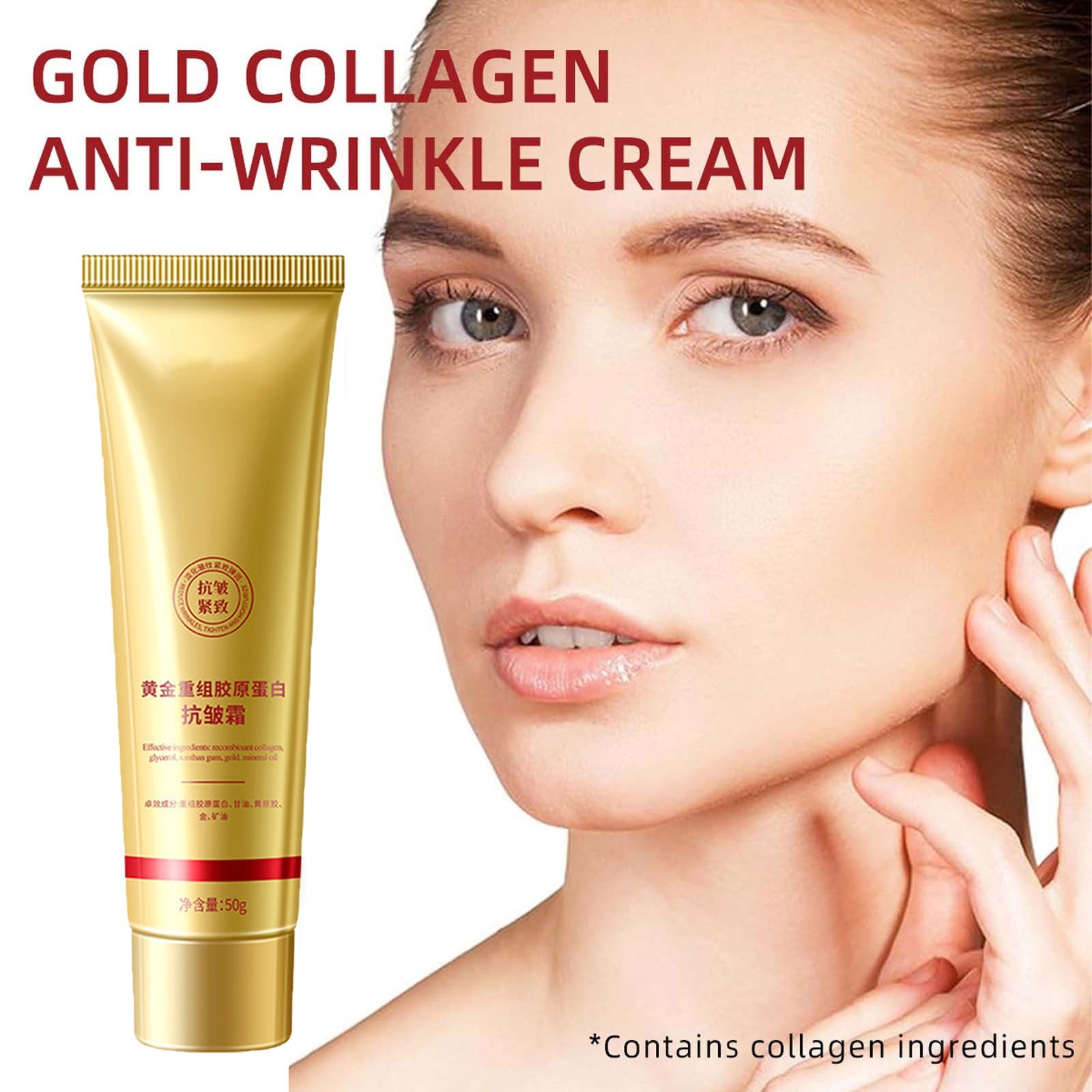 Anti-Wrinkle Cream Gold Collagens Hydrating Firming Texture ...