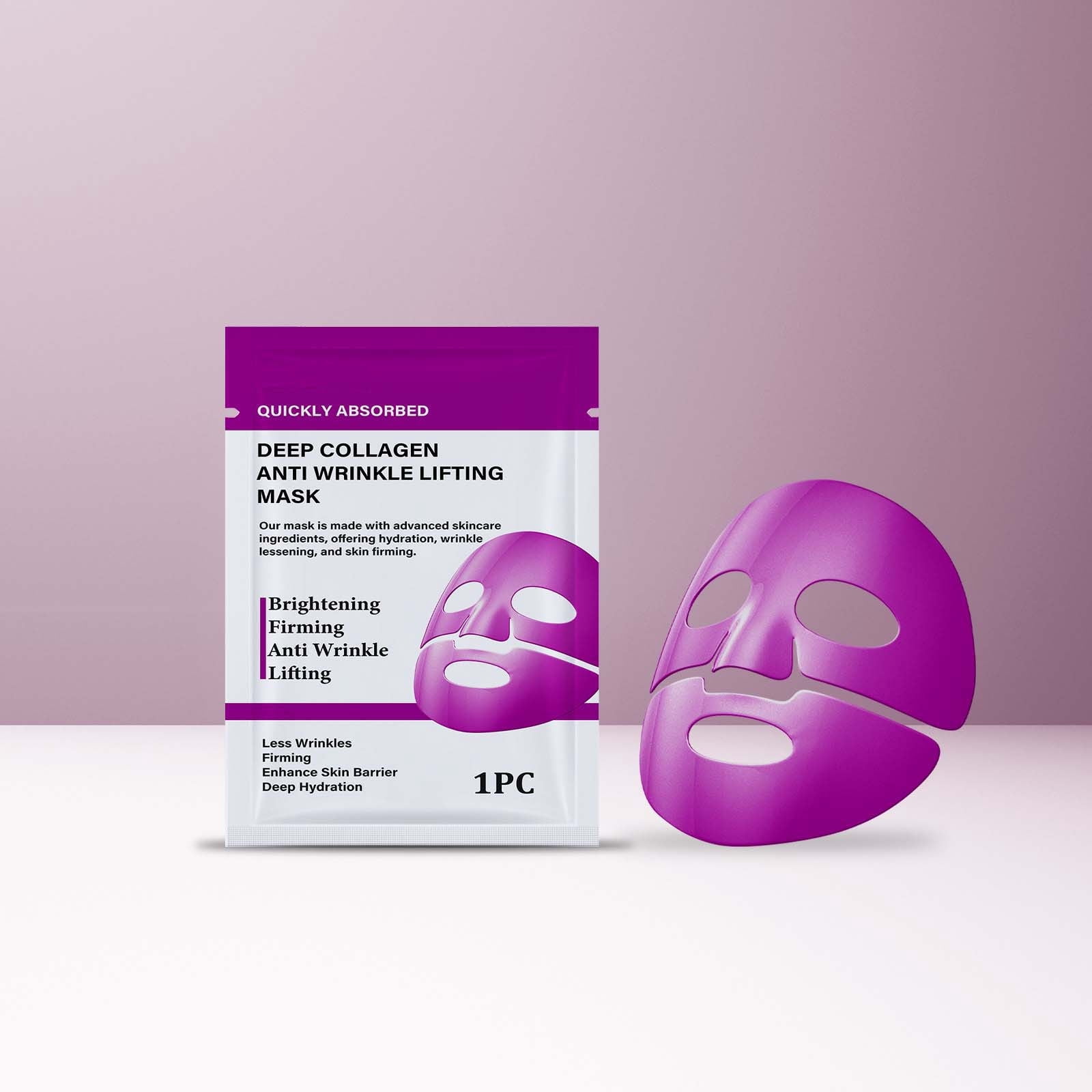 Anti-Wrinkle Lifting Purple Hydrogel Face Mask 58ml for Daily Use ...