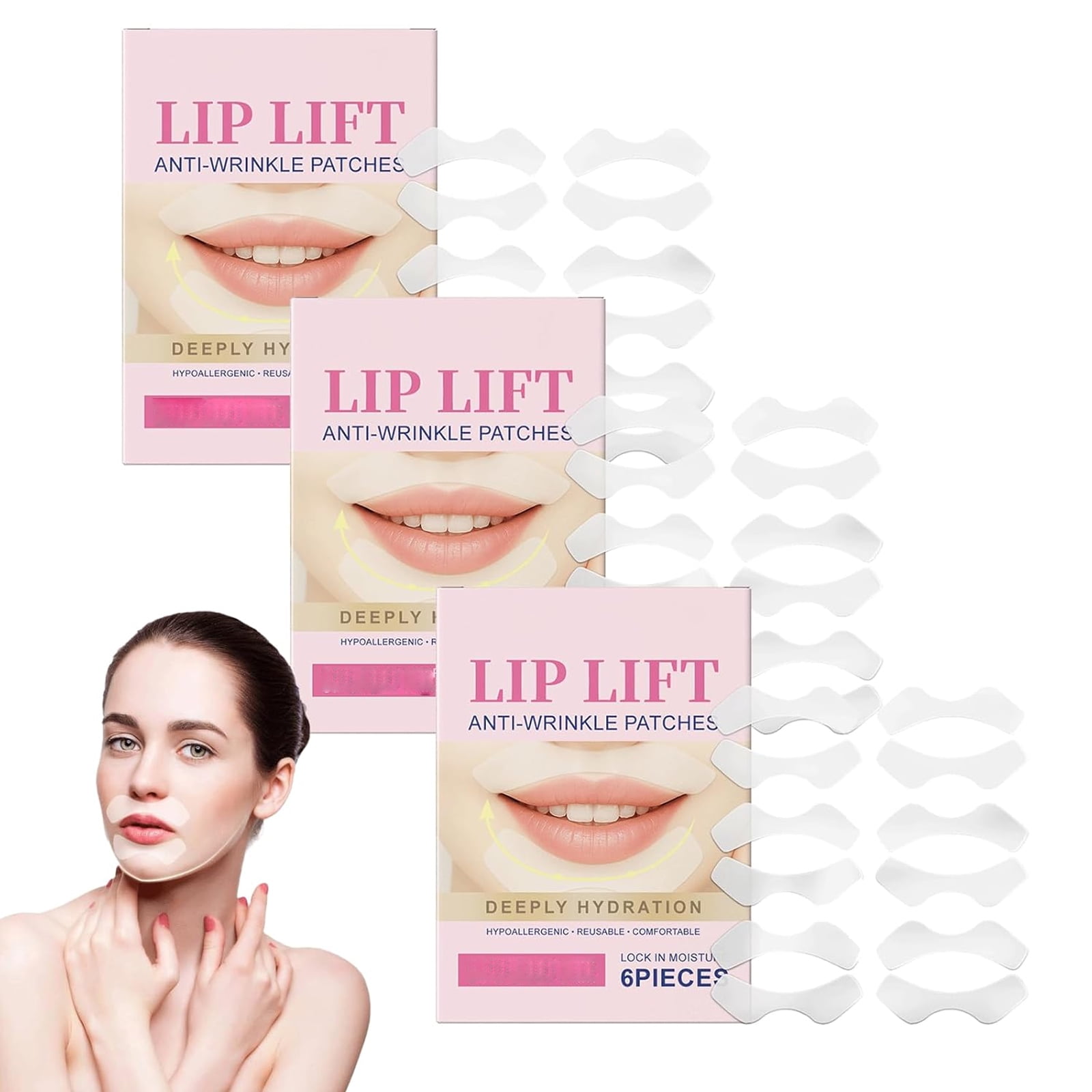 Anti Wrinkle Patches for Lip,6 Pcs Smile Line patches,Silicone Facial ...