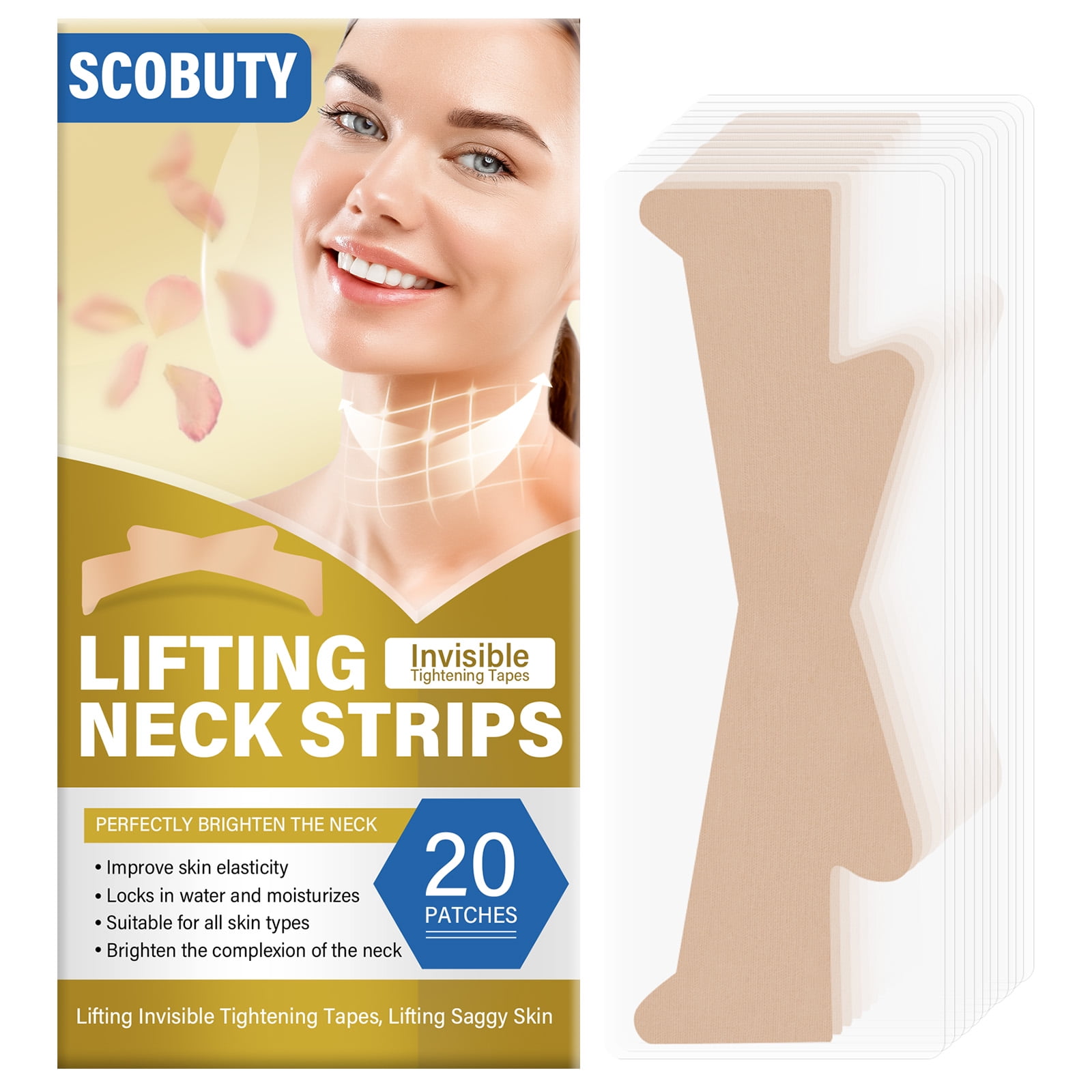 Anti-Wrinkle Patches for the Neck, Neck Lifting Tape, Invisible Neck ...