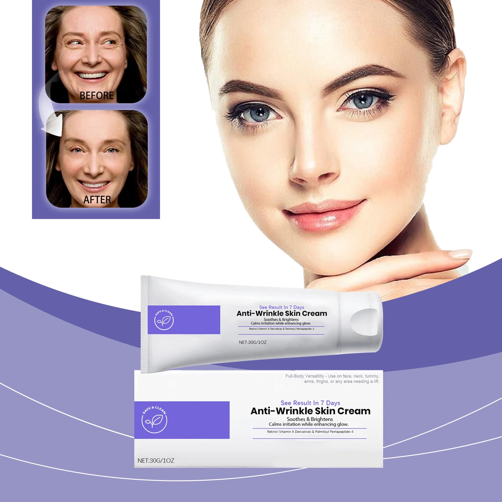 Anti-Wrinkle Skin Cream for Remove Wrinkles, Firms Skin,Effectively ...