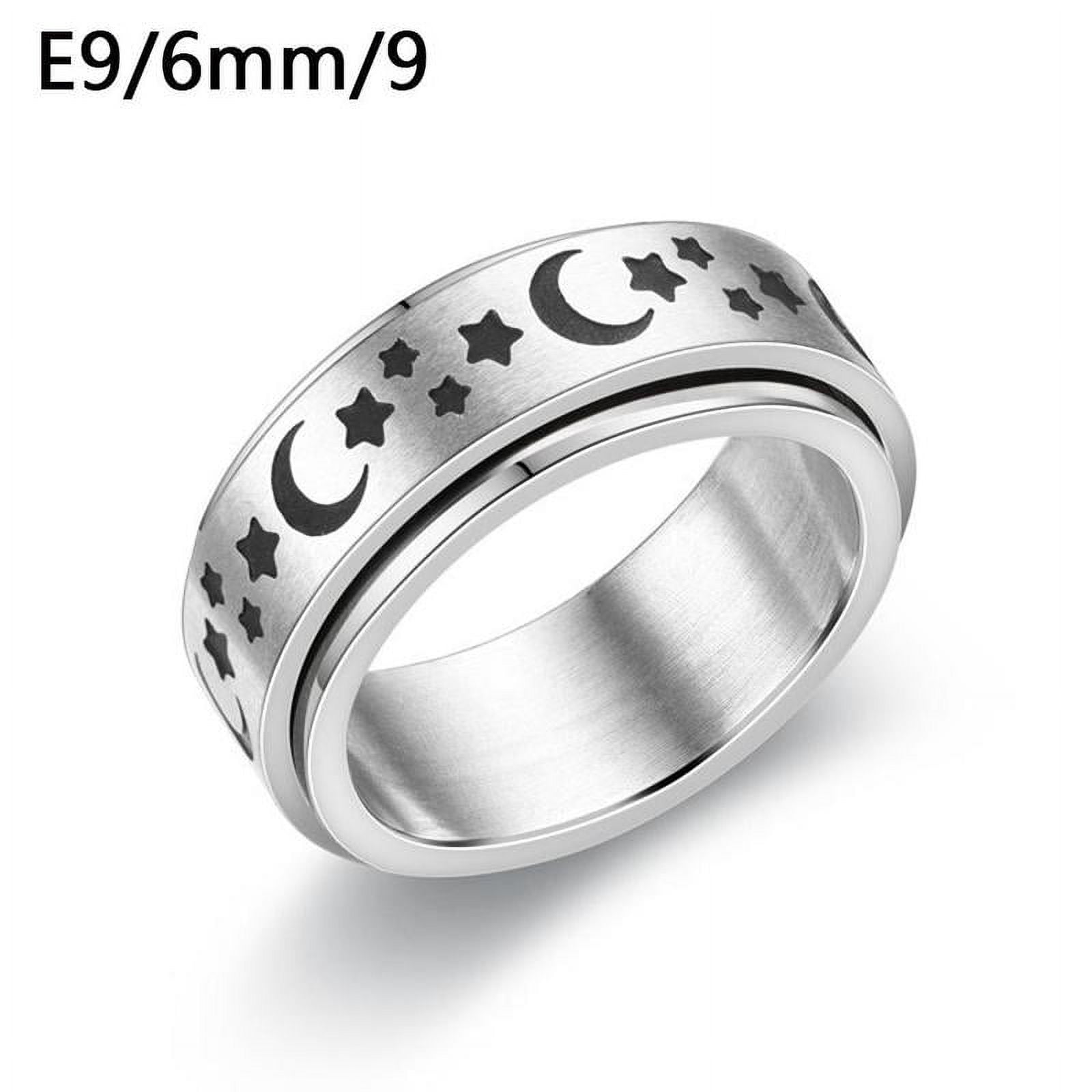 Anti-anxiety Spinner Fidget Rotating Rings Men Women AU Steel Titanium ...