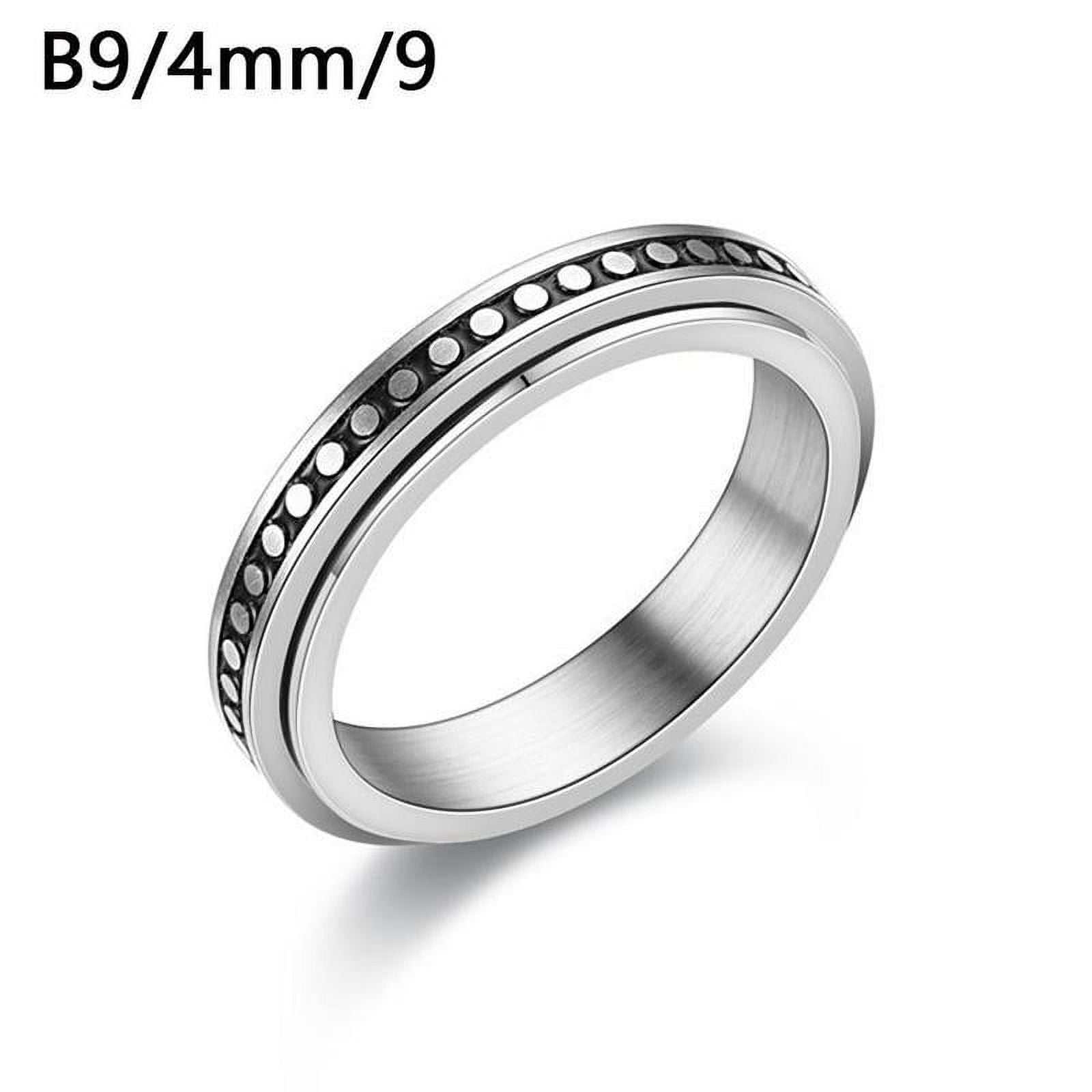 Anti-anxiety Spinner Fidget Rotating Rings Men Women NICE Steel ...