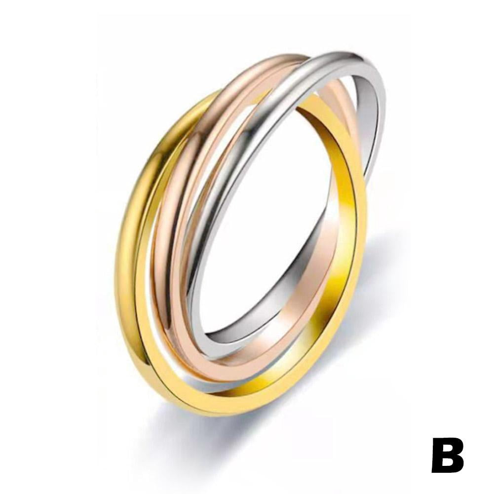 Anti-anxiety Spinner Fidget Rotating Rings Titanium Women Men Rings ...