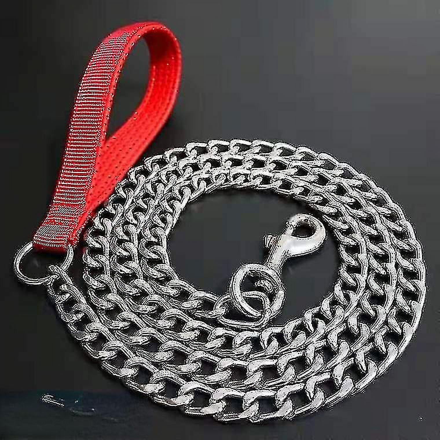 Anti-bite Dog Traction Iron Chain Dog Leash Plus Foam Anti-slicing ...