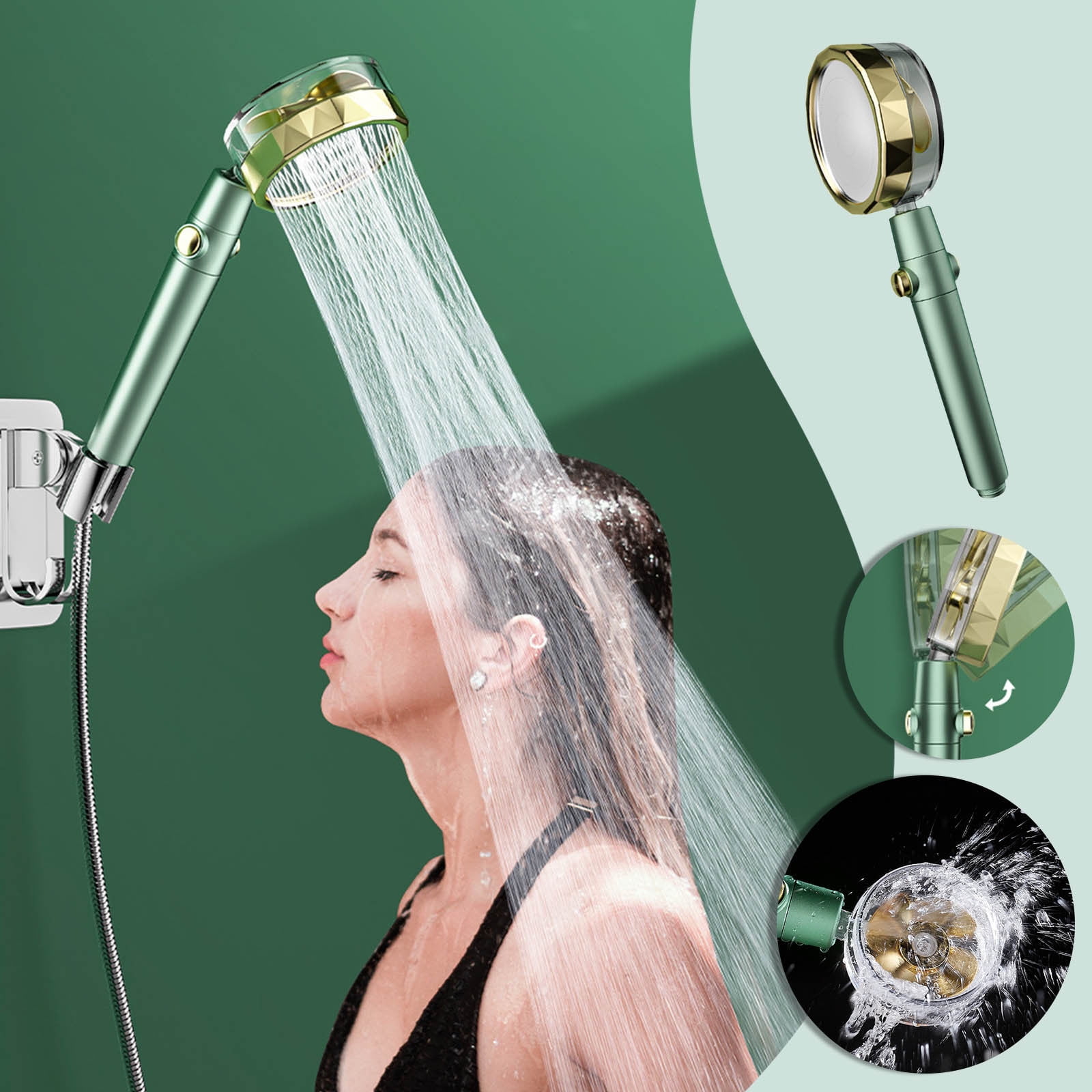 Anti-clogging Shower Head, Pressurized Shower Head Handheld Shower Bath ...
