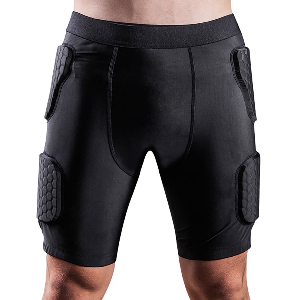 Anti-collision Men Soccer Football Basketball Padded Protection Shorts ...