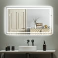 Anti-fog Wall Mounted Lighted Vanity Mirror LED Bathroom Mirror Anti ...