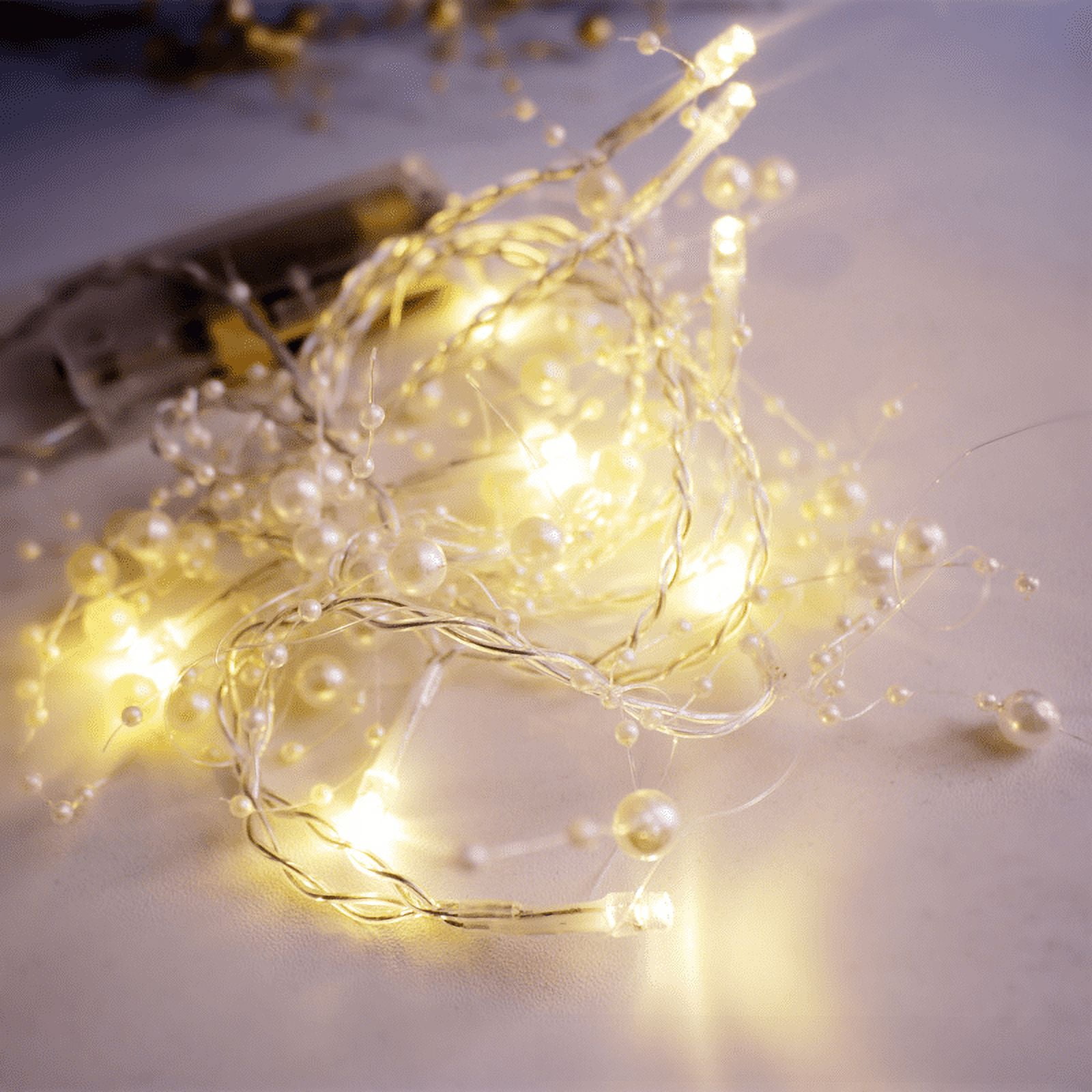 Anti-pearl string lamp LED bead string decorative lamp Christmas ...