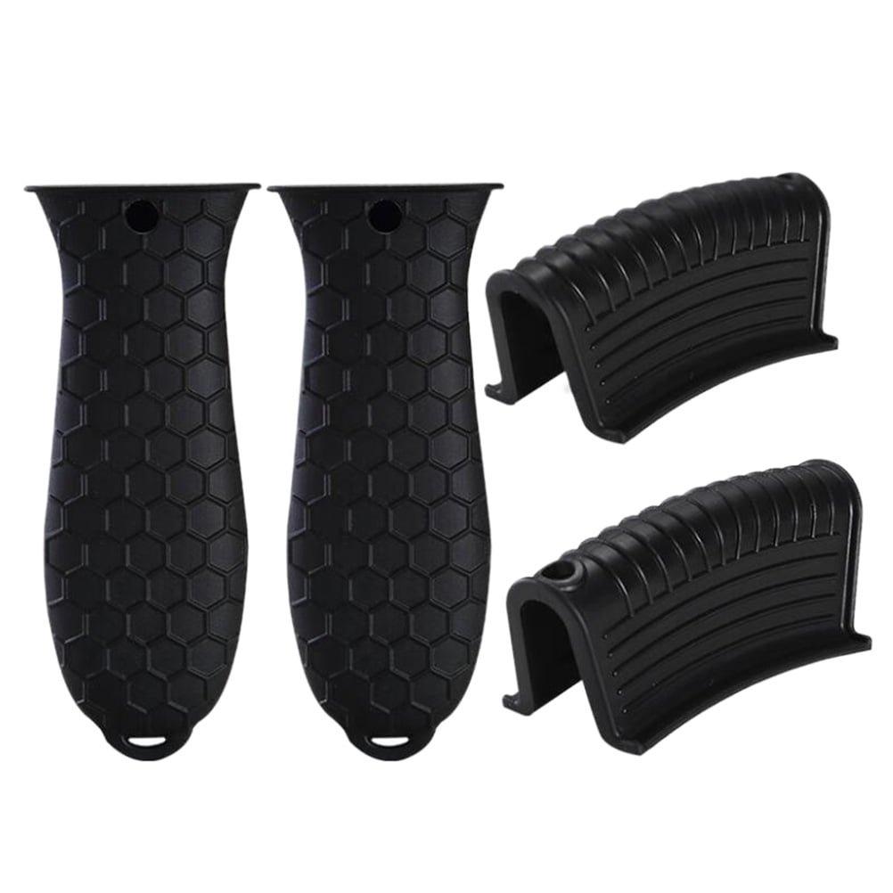 Worgeous Silicone Pot Handle Cover for Kitchen Use Black Heat Resistant ...