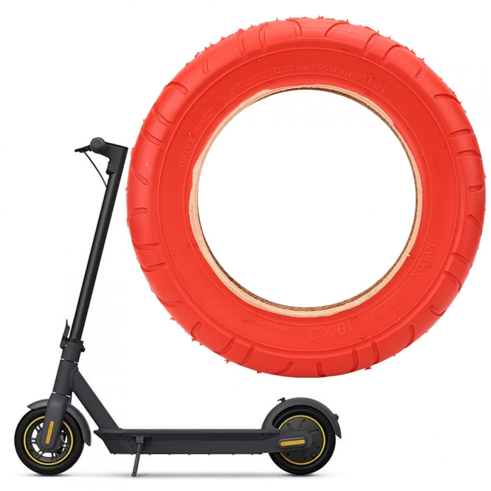 Anti‑skid Electric Scooter Solid Tyre, 10x2 Red Inflatable Outer Tyre ...