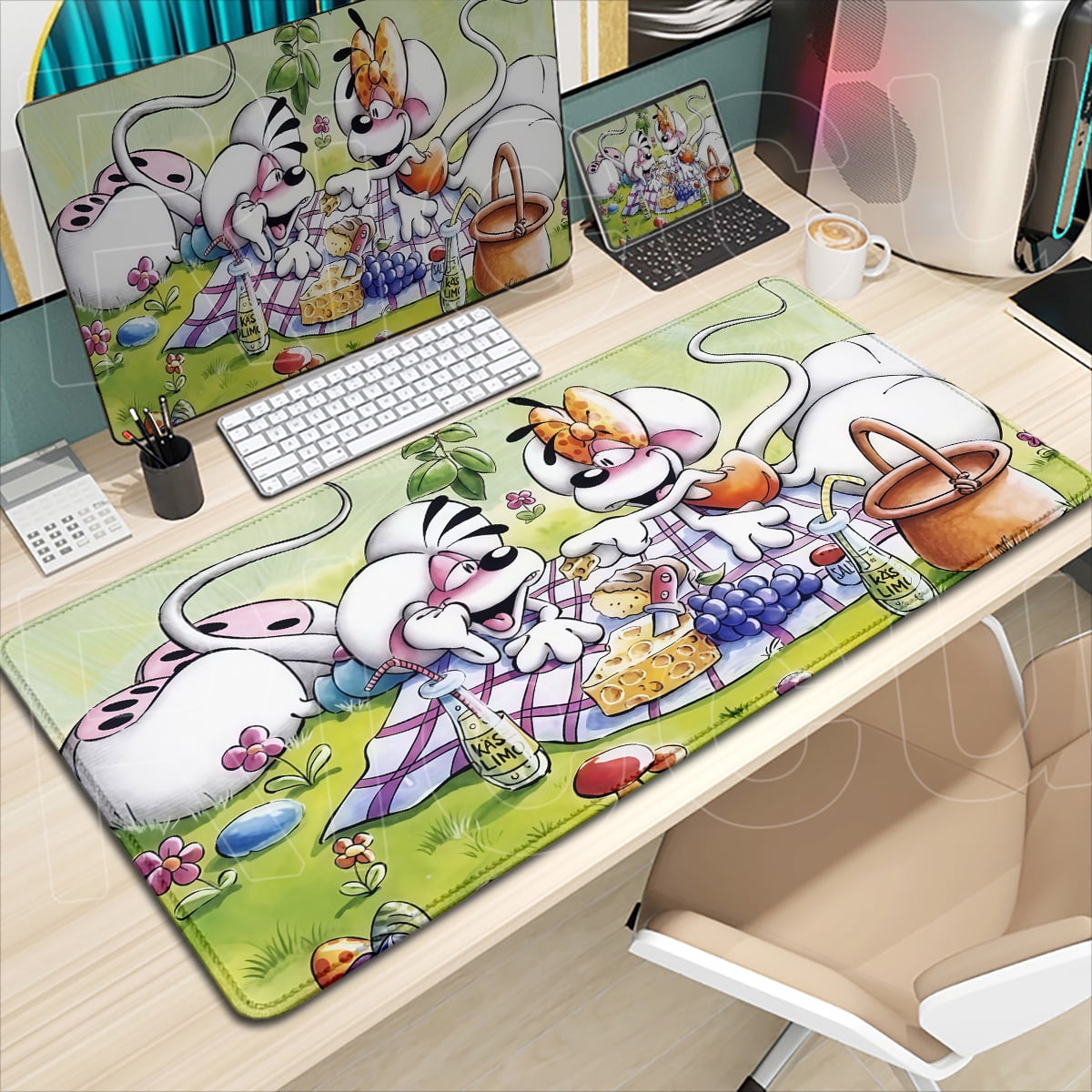 Anti slip Laptop Keyboard Mouse Mat Ergonomic Gaming Home Cartoon ...