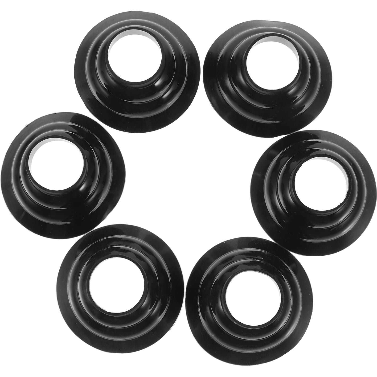Anti-slip Rubber Head Protective Covers (black) 6 Pieces Self Standing ...
