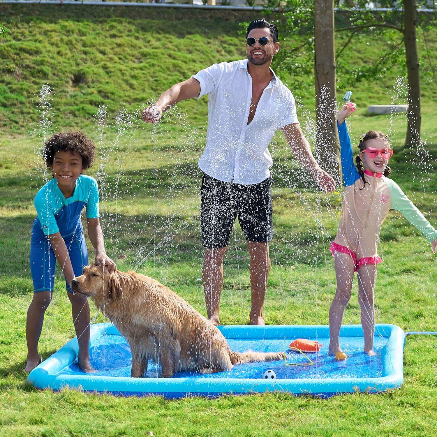 Anti-slip and splash-proof pad sprinkler - Summer water toy sprinkler ...