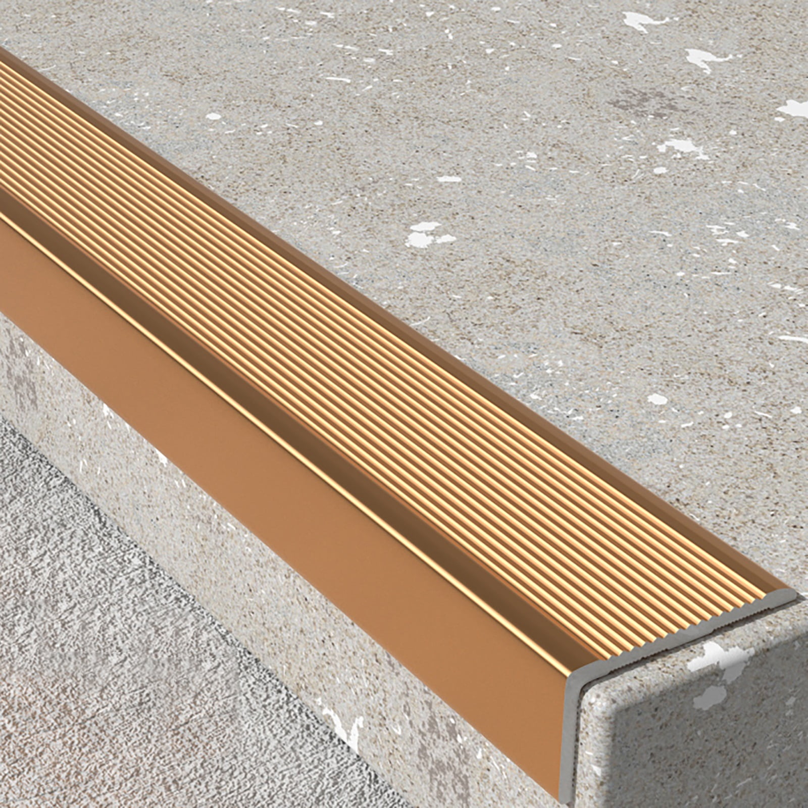 Anti slip stair strips, Stair Edge Protector, L-Shaped Aluminum Alloy ...