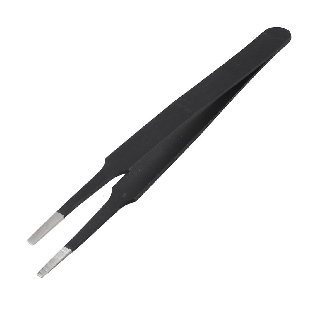 Anti-static Flat Square Tip Stainless Steel Straight Tweezers 4.7" Long ...
