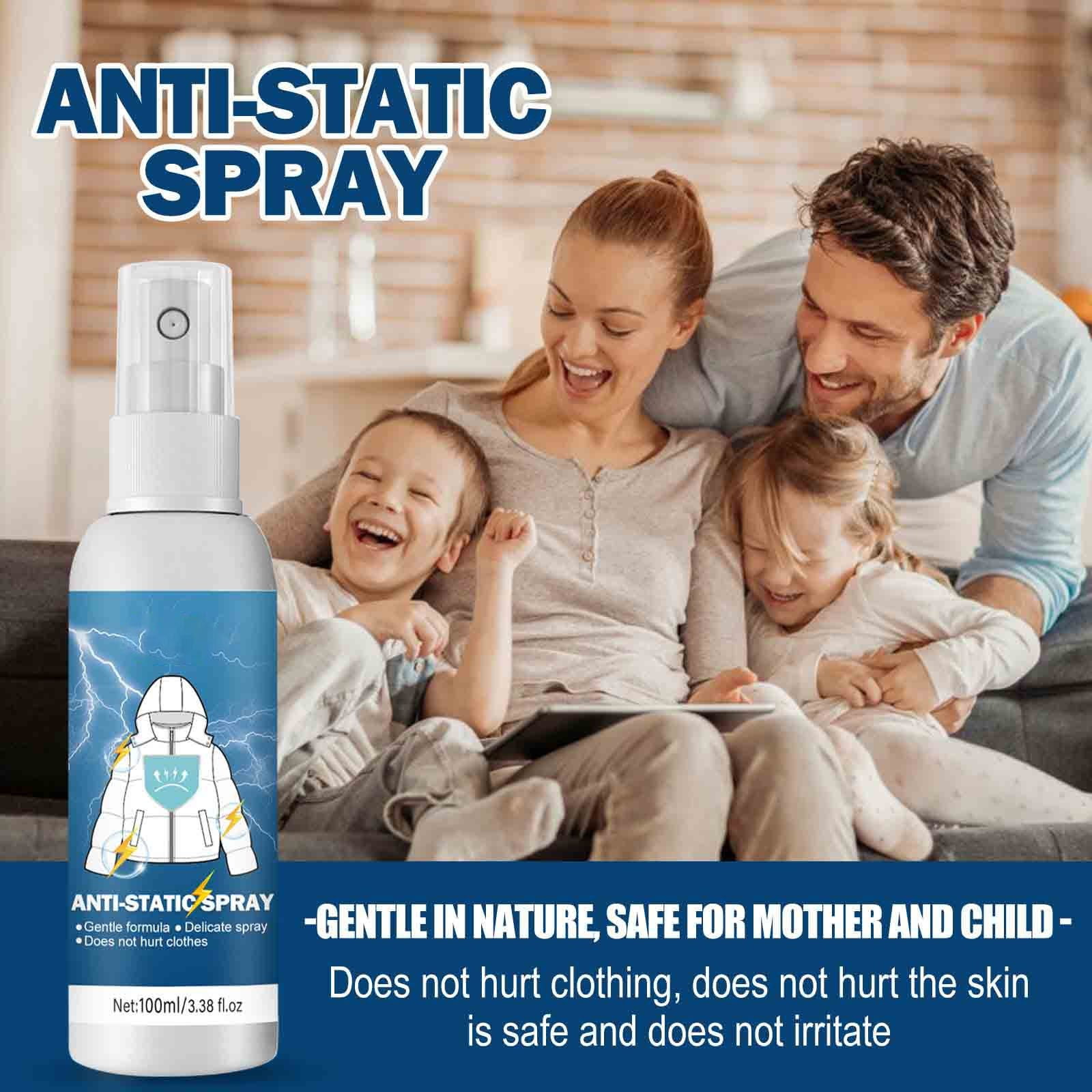 Anti-static Spray for Hair and Clothes, Safe and Non-Irritating, 100ml ...