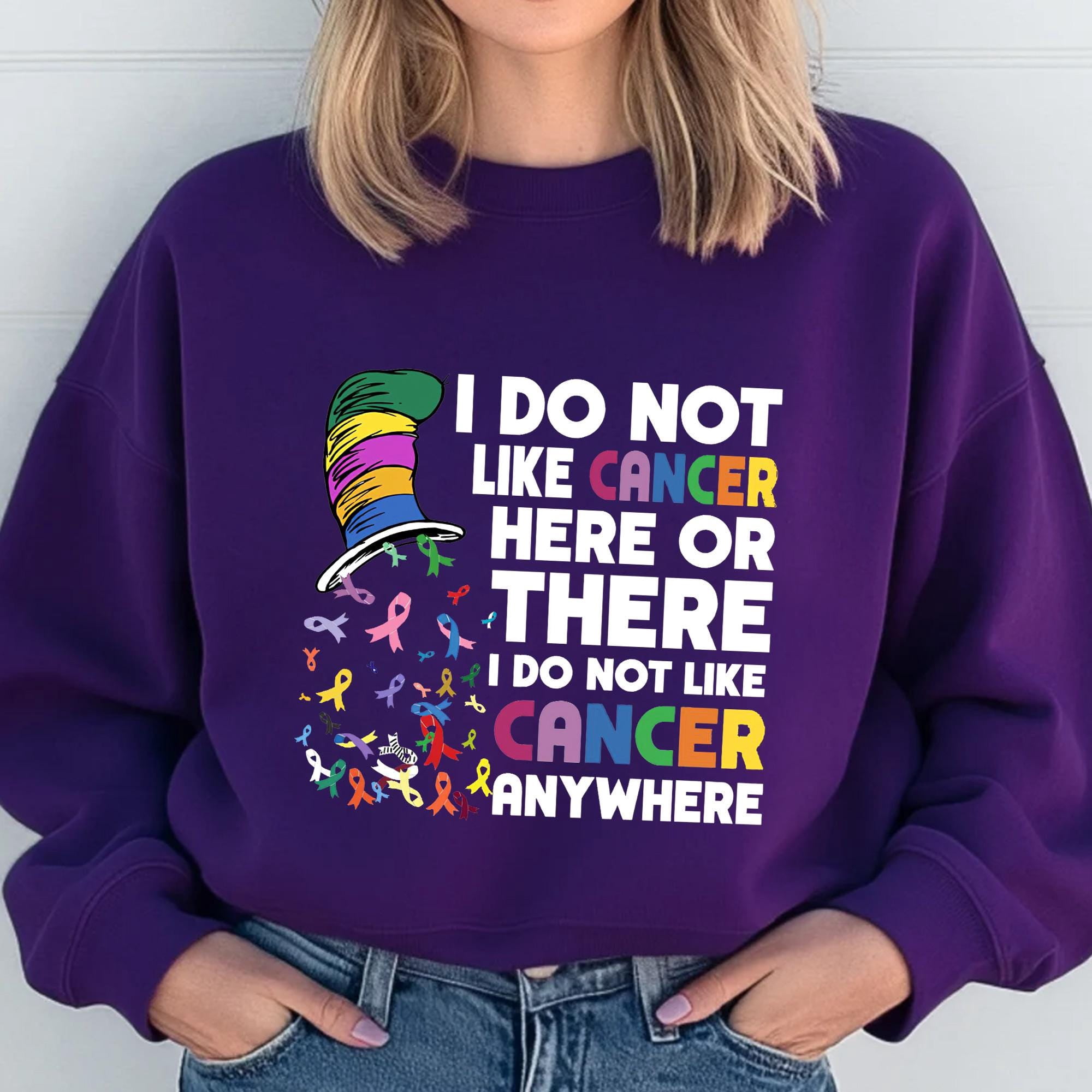 AntiCancer Awareness Shirt I Do Not Like CancerColorful Ribbon Graphic ...