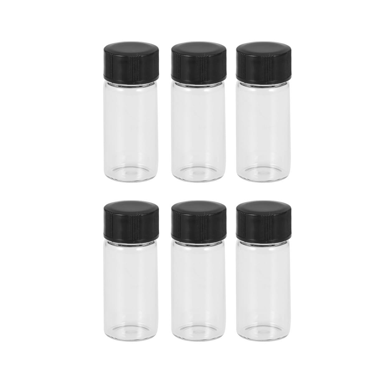 AntiGuyue 20Pcs Glass Bottles with Lid Transparent Thread Sample ...