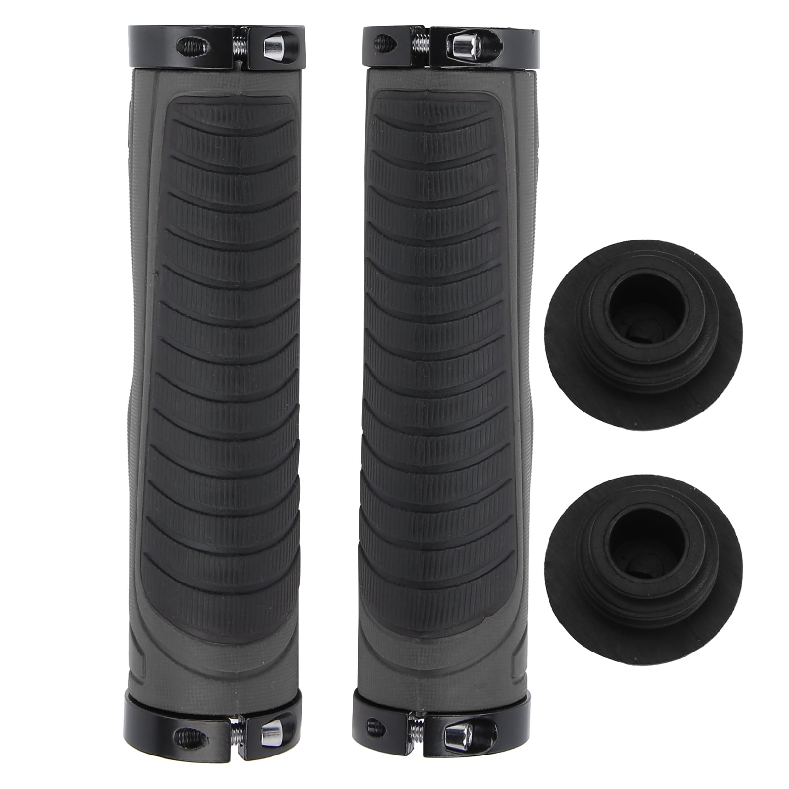 AntiSlip Rubber Handle Grips Double Lock Ergonomic Mountain Bike Grips ...