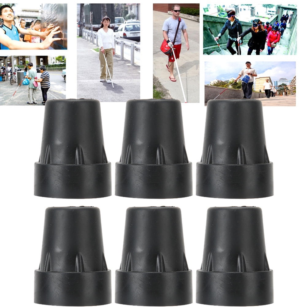 AntiSlip Walking Canes Tip,6pcs Walking Stick Bottom Pads AntiSlip ...