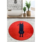 Antibacterial Non-Slip Bathmat, 55.1 inches Diameter, 100% Polyester ...