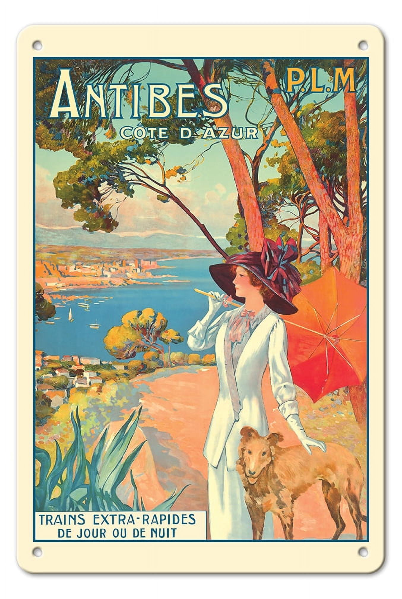 Antibes - Cote D’Azur France - Vintage Railroad Travel Poster by David ...